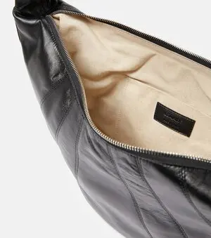 LEMAIRE Fortune Croissant Leather Shoulder Bag - Black