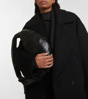 LEMAIRE Fortune Croissant Leather Shoulder Bag - Black