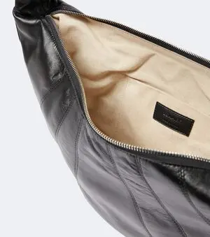 LEMAIRE Fortune Croissant Leather Shoulder Bag - Black