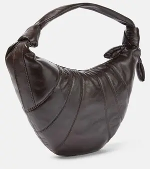 LEMAIRE Fortune Croissant Leather Shoulder Bag - Brown