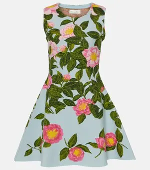 Oscar De La Renta Printed Mini Dress