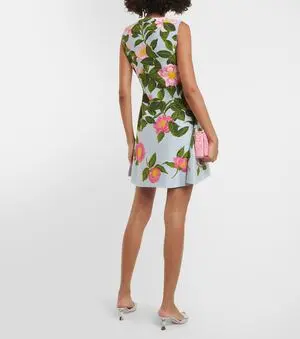 Oscar De La Renta Printed Mini Dress