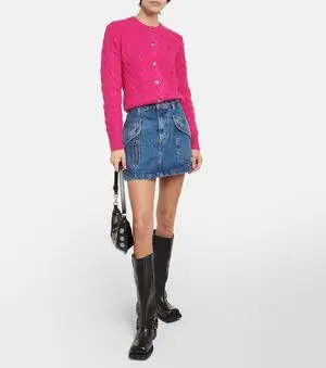 RE/DONE Racer Denim Miniskirt