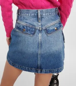 RE/DONE Racer Denim Miniskirt