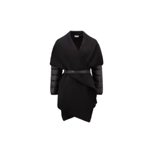 Moncler Wool Blend Cape - Black