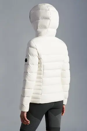 Moncler Herbe Short Down Jacket - White | Editorialist