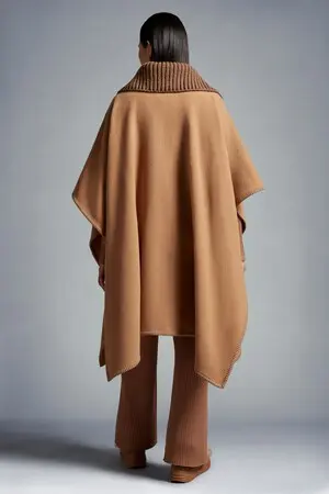 Moncler Wool Felt Cape - Beige