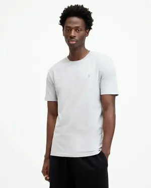 ALLSAINTS Brace Brushed Cotton Crew Neck T-shirt Smokey Grey