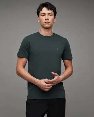 ALLSAINTS Brace Brushed Cotton Crew Neck T-shirt Universe Blue