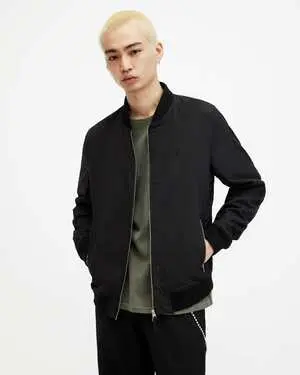 ALLSAINTS Bassett Ramskull Bomber Jacket - Black