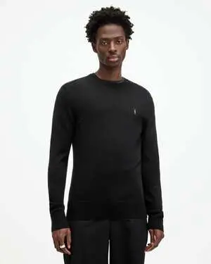 ALLSAINTS Mode Merino Wool Crew Neck Ramskull Sweater