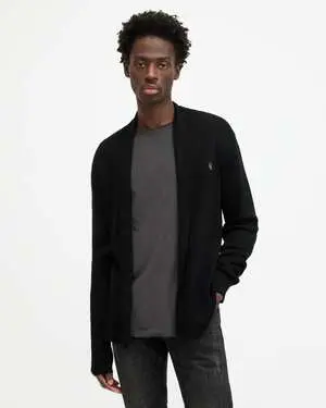 ALLSAINTS Mode Merino Open Cardigan - Black
