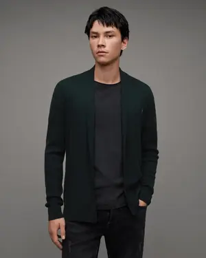 ALLSAINTS AllSaints Mode Merino Open Cardigan Racing Green