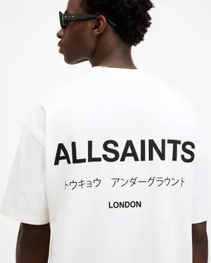 ALLSAINTS Underground Oversized Crew T-shirt - White