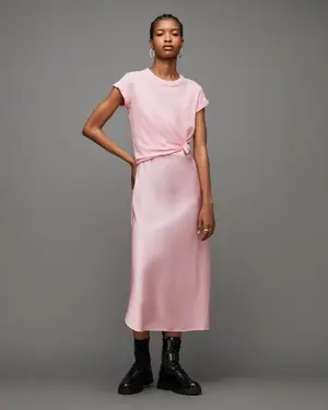 ALLSAINTS AllSaints Anna Crew Neck Short Sleeve T-Shirt Frosted Pink