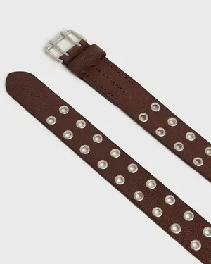 ALLSAINTS Sturge Leather Eyelet Belt