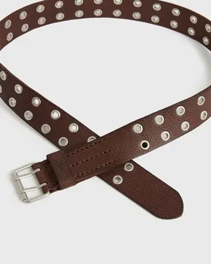 ALLSAINTS Sturge Leather Eyelet Belt