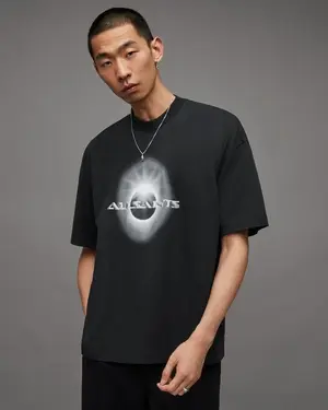 ALLSAINTS Solaris Sci-fi Logo Oversized T-shirt