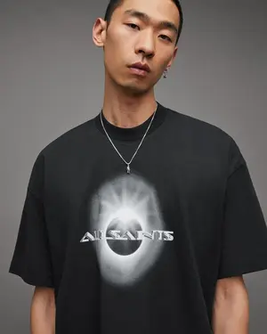 ALLSAINTS Solaris Sci-fi Logo Oversized T-shirt