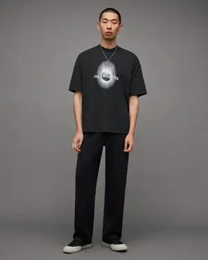ALLSAINTS Solaris Sci-fi Logo Oversized T-shirt