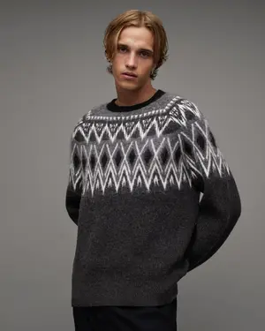 ALLSAINTS Ace Fair Isle Oversized Sweater