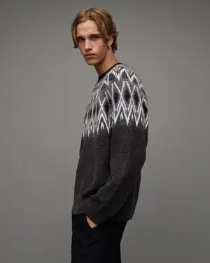 ALLSAINTS Ace Fair Isle Oversized Sweater
