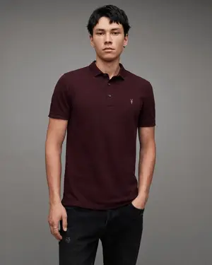 ALLSAINTS Reform Short Sleeve Polo Shirt Mars Red