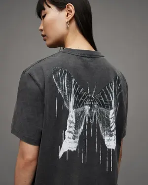 ALLSAINTS Flutter Oversized Butterfly Logo T-shirt