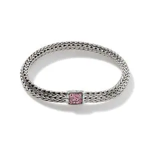 John Hardy Icon Chain Bracelet With Reversible Gemstones Silver