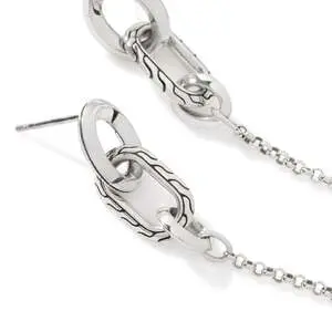John Hardy Carved Chain Drop Earrings