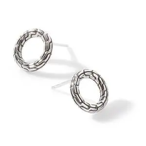John Hardy Carved Chain Stud Earrings