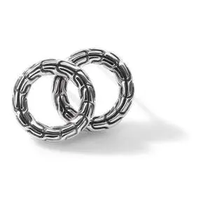 John Hardy Carved Chain Stud Earrings