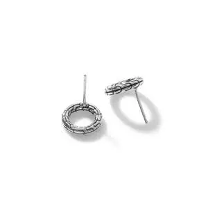 John Hardy Carved Chain Stud Earrings