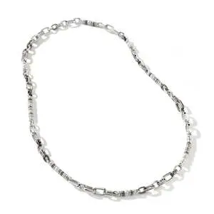 John Hardy Pearl Link Necklace Dark - Silver