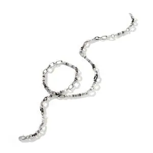 John Hardy Pearl Link Necklace Dark