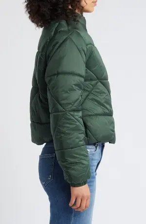 WEAR BY ERIN ANDREWS Bay Packers Cropped Puffer Jacket