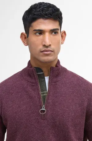 Barbour Holden Wool Pullover - Ruby Marl