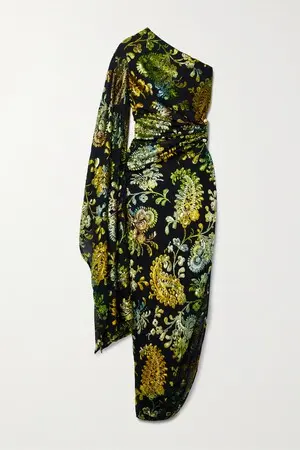 cult gaia green dress metallic Evaleigh buckled metallic knitted halterneck midi dress - gold