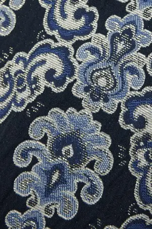 Etro Metallic Brocade Skinny Pants - Blue