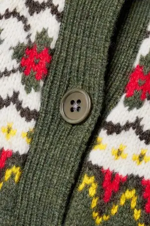 ALEX MILL Hilde Fair Isle Merino Wool Cardigan