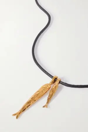 ALIGHIERI Gone Fishing -plated Cord Necklace