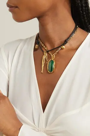 ALIGHIERI Gone Fishing -plated Cord Necklace