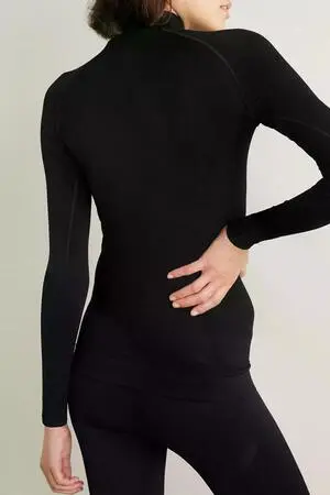 Falke Ergonomic Sport System Maximum Warm Turtleneck Top - Black