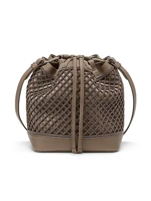 Brunello Cucinelli Women's Precious Net Bucket Bag - Mud Mud