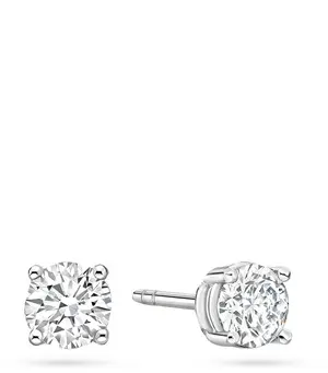 BOODLES Platinum And Diamond Stud Earrings - Silver