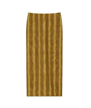 Tory Burch Printed Mesh Skirt - Brown Snake-print