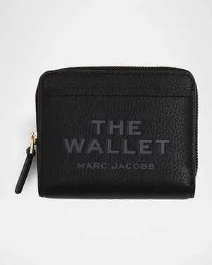 Marc Jacobs The Leather Mini Compact Wallet Black