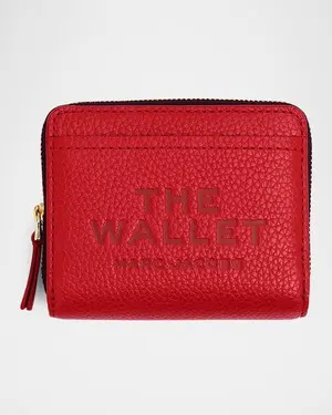 Marc Jacobs The Leather Mini Compact Wallet True Red