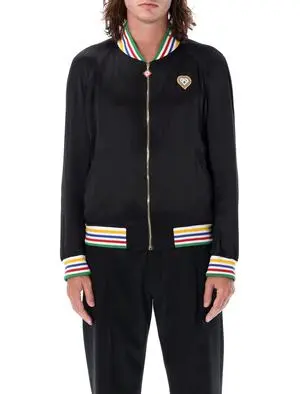 Casablanca Souvenir Silk Jacket Black