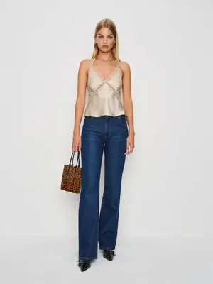 REFORMATION Reformation Monica Silk Top Ivory